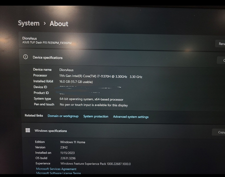 Asus Tuf Dash F15