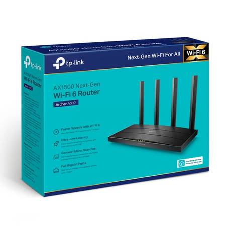 TP-LINK Archer AX12 Wi-Fi 6 Двухдиапазонный гигабитный роутер AX1500