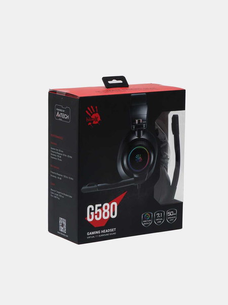 Проводные наушники Bloody G580 BLACK - ИГРОВАЯ ГАРНИТУРА 7.1