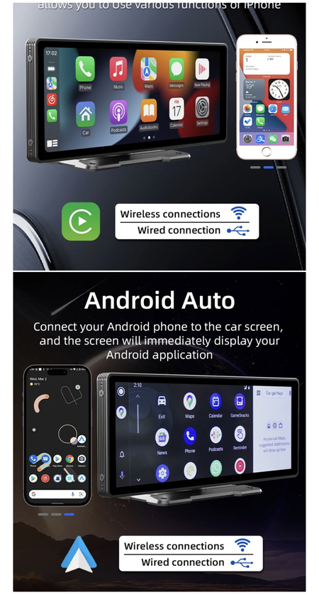 Монитор carplay и android auto