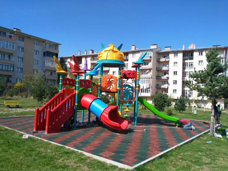 Резиновая плитка для детских площадок. Bolalar o`yingoxi uchun qoplama