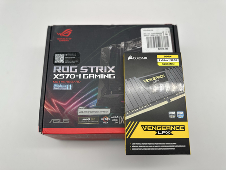 Комплект Corsair Vengeance LPX 32GB/ Asus ROG Strix X570-i Gaming WiFi