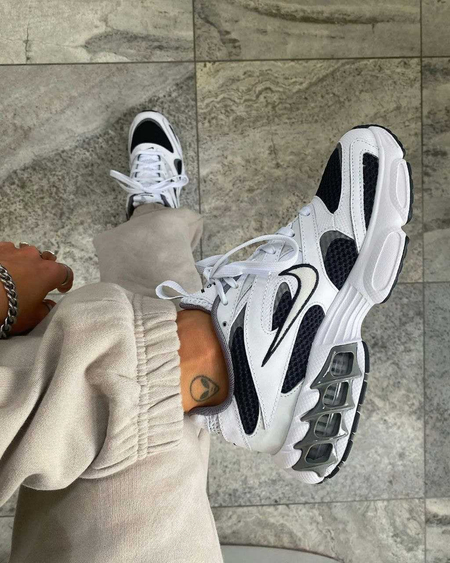 Nike Zoom Air Fire sneakers in black and white