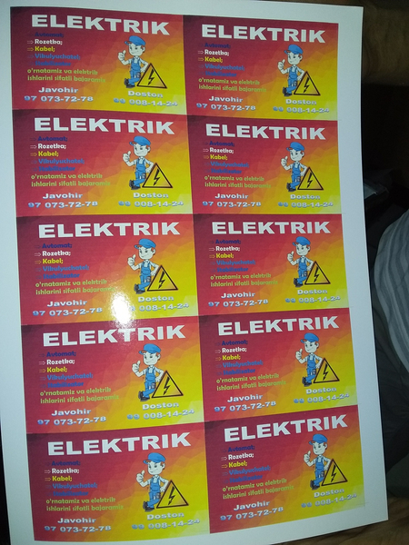 Електрик (Elektrik) Тёплый пол, Сантехника,Qandil, TV o'rnatamiz