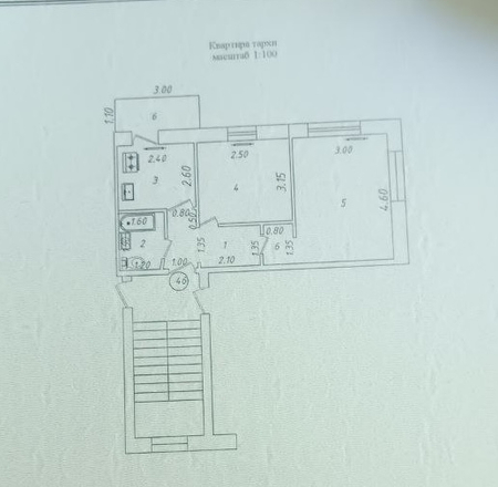 ул. Лутфи.     2/4/5.     Кирпич.    40 м2.