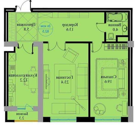Продается Коробка ЖК Барокко, 83 м2, улица Ниезбек Йули, (7144)