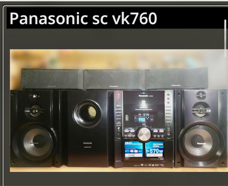 Музыкальный центр Panasonic sc vk760