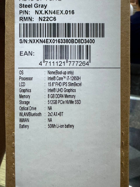 Acer aspire 5 i7 12650H