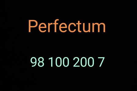Perfectum Perfektum номер для рекламы