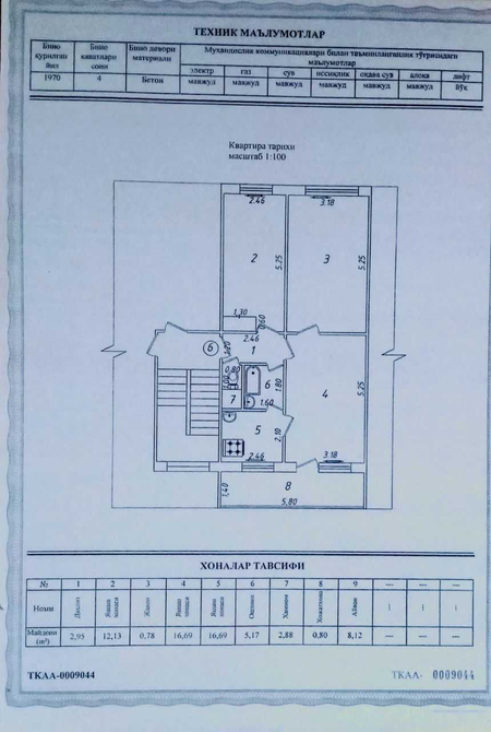 Продается 3-х комнатная квартира в панельном 4х-этажном доме