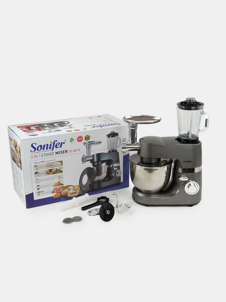 Планетарный миксер 3 в 1 (миксер, мысорубка, блендер) Sonifer SF-8076