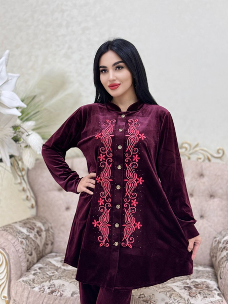 Dvoyka xalat ishton ranglari sochniy bomba sifat material bambuk