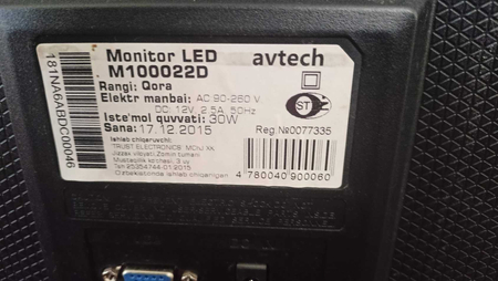 Srochno Komplekt Sotiladi Avtech 22 Monitor +Printer