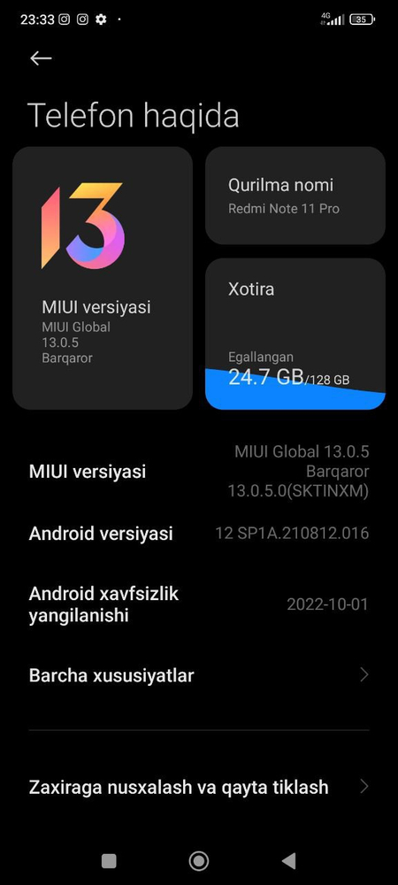 Redmi Not 11 Pro 5G sotiladi