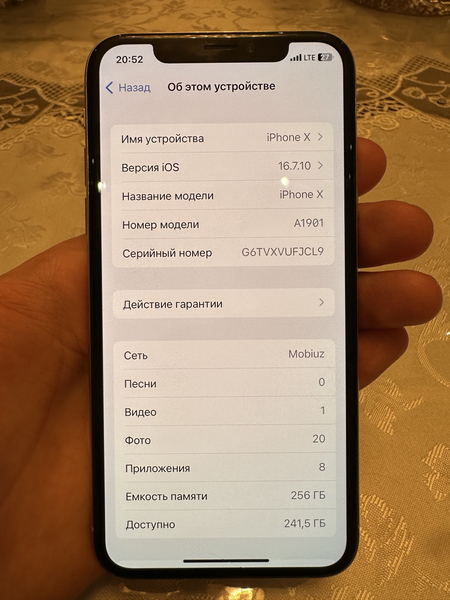 iPhone X 256gb full