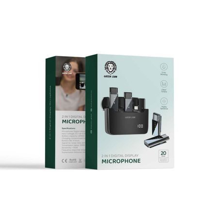 Green Lion 2 in 1 simsiz mikrofoni IOS & Type-c/ Беспроводной микрофон