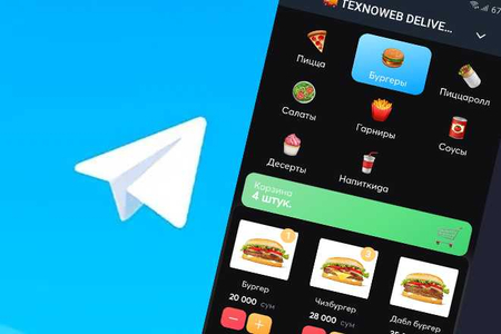 Kafe, Restoranlar uchun dostavka bot | HR bot | Lyuboy telegram bot