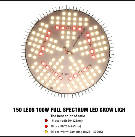 Фитолампа 100 W  Led Grow Light E27 полный спект