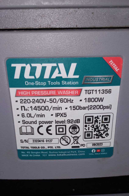 Total Мойка высокого давления 1800W