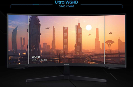 34-дюмовый игровой монитор Samsung Odyssey G5 G55T UWQHD 165 Гц
