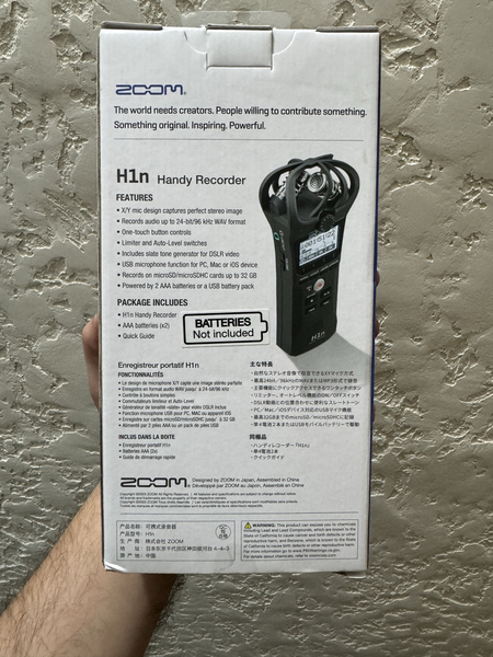 Zoom H1n Новый + SD SanDisk 16GB