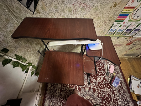 Раскладной диван угловой с ящиком хранения, полками по бокам