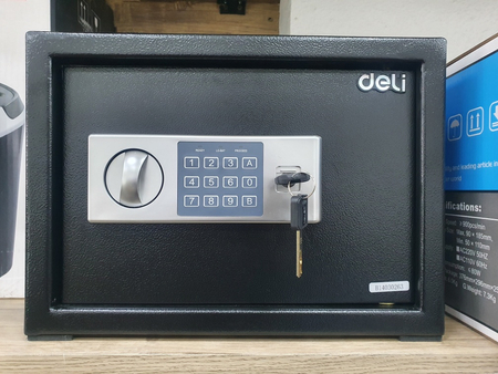 Сейф цифровой Deli 92620 /350х250х250 мм/11 кг депозитная ячейка