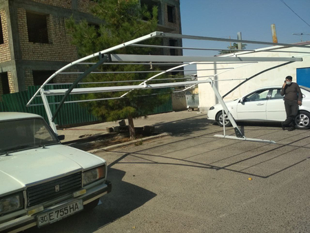 Навес для машин.