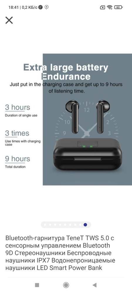 Bluetooth naushnik M2 xolati yangi