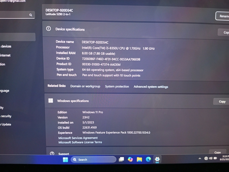 Dell noutbook hamda planshet  i5-8350U 8/256 gb