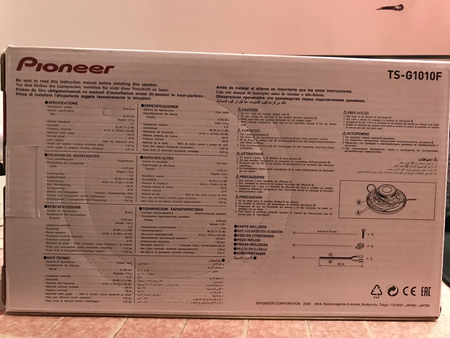 Колонки  Оригинал 100%! Pioneer TS-G1010F Матиз Спарк Нексия2 олди эши