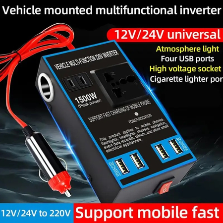Автомобильный адаптер USB с 4 порта быстрой зарядки