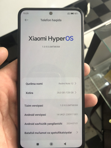 Redmi not 12 hotira 128 gb