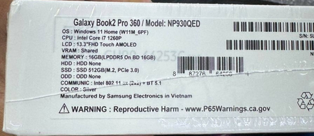 Galaxy book 2 x360