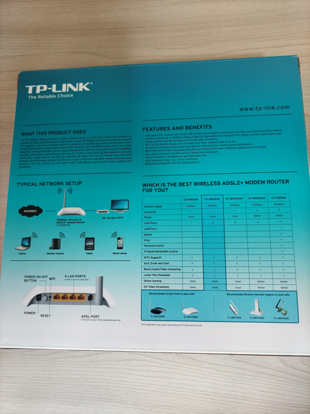 Wi-Fi, ADSL модем, роутер TP-Link