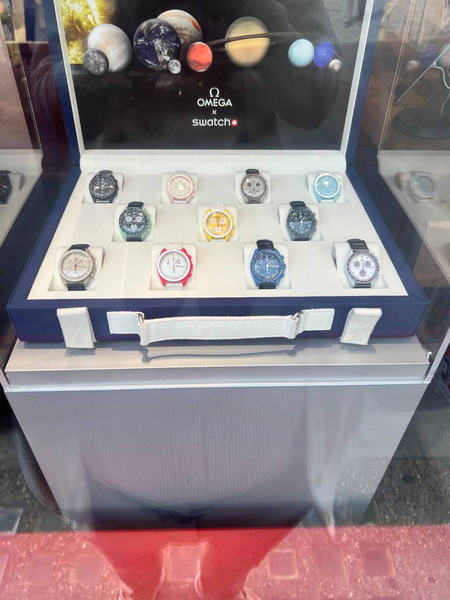 Часы мужские соат omega & swatch mission to mercury mission to moon