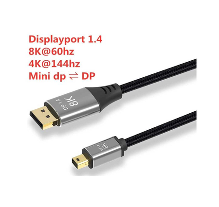 Кабели переходники mDP to DP 8K, 3м