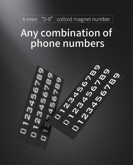 ДОСТАВКА! Автовизитка Baseus Temporary Parking Number Card Чёрная
