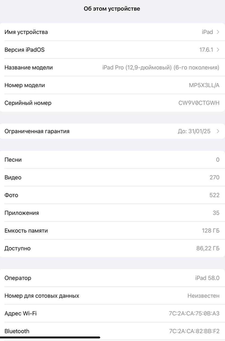 iPad Pro 12.9 - 6го поколения