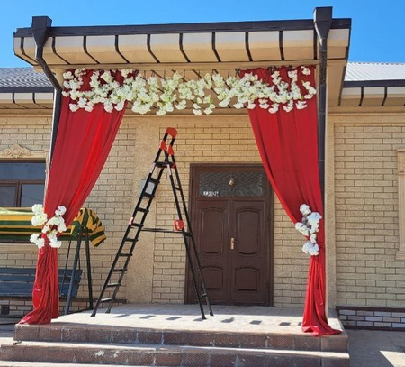 Muslima decor sahna bezaklari Xorazm Viloyatida xizmat koʻrsatamiz