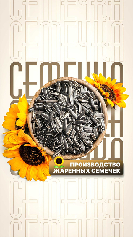 Автоматическая линия по производству жаренных семечек подсолнечника