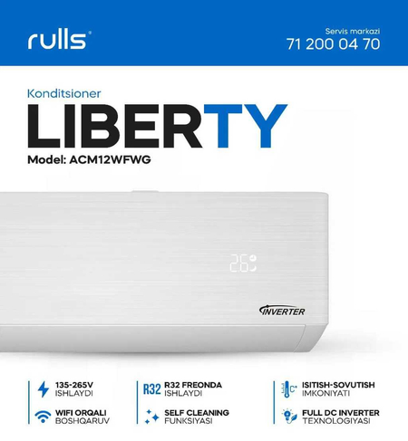 Кондиционер RULLS12/18 WI-FI DCInverter/TOSHIBA/Low Voltage/Turbo cool