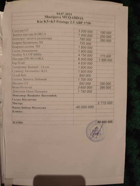 Продаётся KIA  К5 GT Line Pristage 2.5