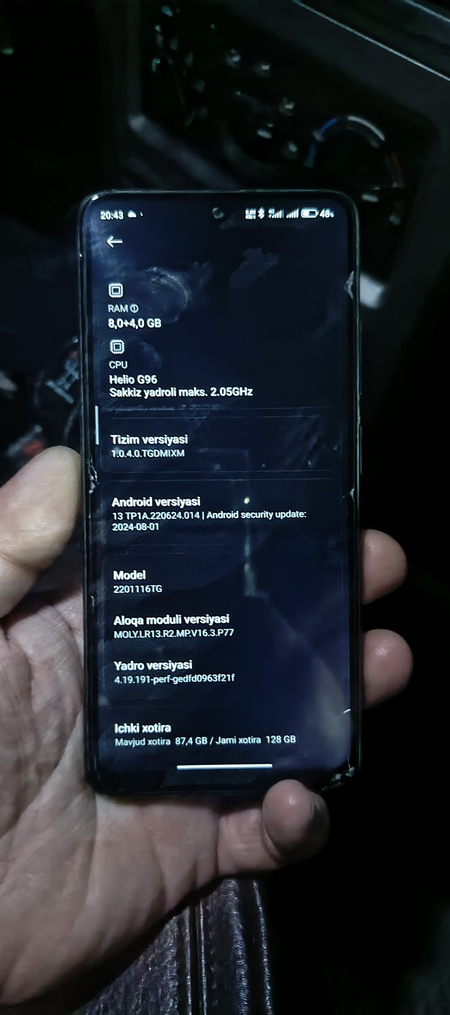 Redmi Note 11pro 8ga 128lik