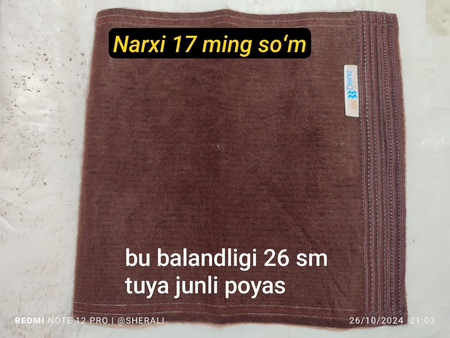 Poyas va tizzalar barcha razmerlari bor