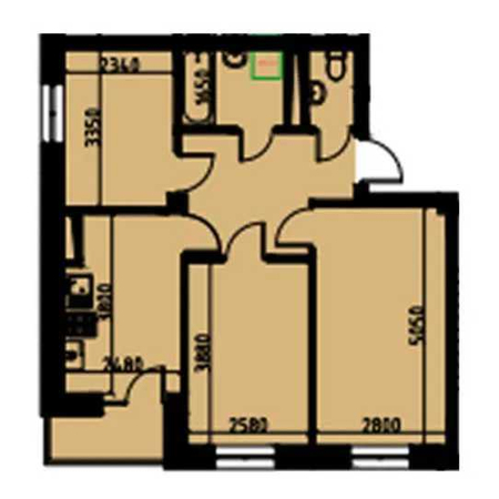3к квартира. КИРПИЧ. Яшнабадский район 38 500 у.е. 154365
