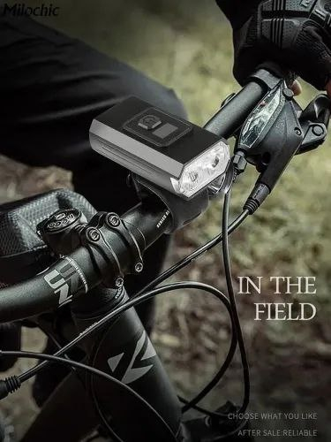 Велосипедны фонарь RECHARGEABLE BICYCLE LAMP. USB. (Два светодиода)