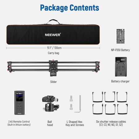 NEEWER ER1 Motorized Carbon Fiber Camera Slider - Слайдер