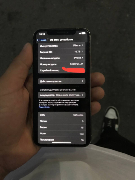 iphone x yaxshi 256