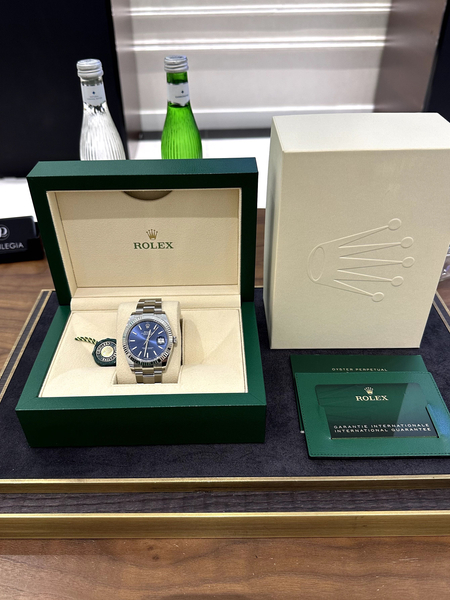 NEW Rolex Datejust 41mm Steel and White Gold 126334 Blue